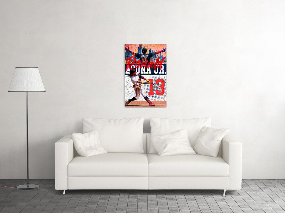 Ronald Acuna Jr Atlanta Braves Outfielder Art Wall Room Poster - POSTER ...