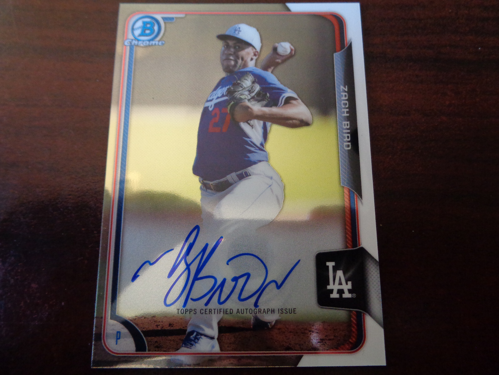 2015 Bowman Chrome Zach Bird AUTOGRAPH Rookie Card-DODGERS | eBay