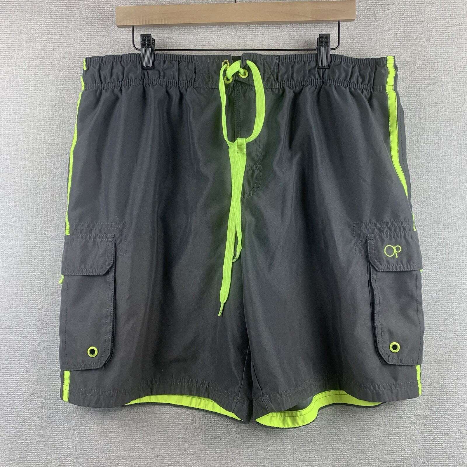 Ocean Pacific Swim Trunks Men's Extra Large Gray Bath… - Gem