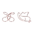 100Pcs Cute Paper Clips Cherry Hummingbird Style Electroplated Metal ...