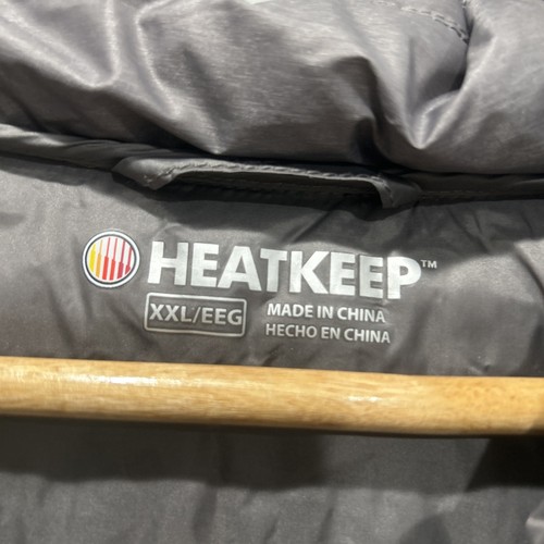 Womens Heatkeep Gray Down Feathers Full Zip Puffer Jacket Packable Size ...