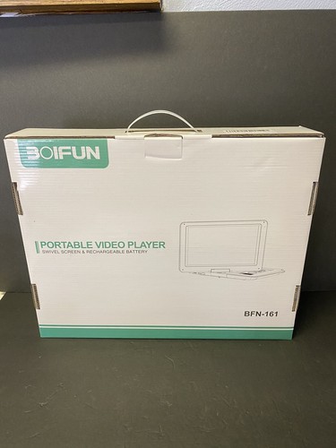 BOIFUN DP0168 Portable DVD Player 15.6” HD Screen 6 Hr Battery BLACK ...