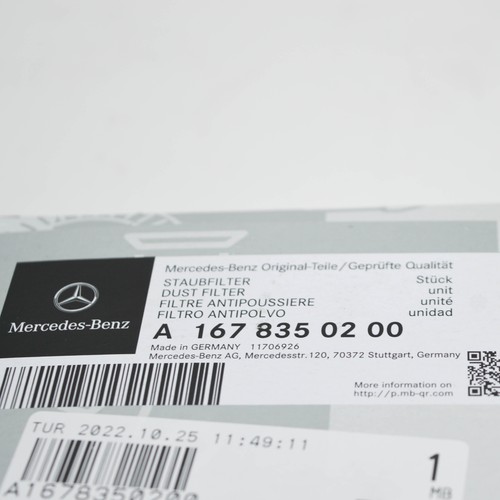 NEW MERCEDES-BENZ GLE W167 CABIN DUST FILTER A1678350200 167-835-02-00 ...