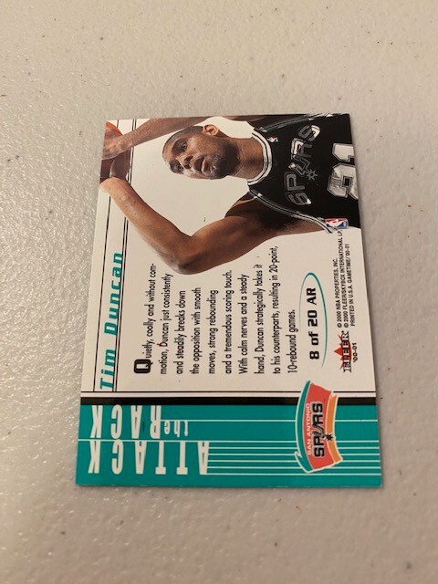 2000-01 Fleer Game Tim Duncan Attack the Rack Basketball Card #AR8 | eBay