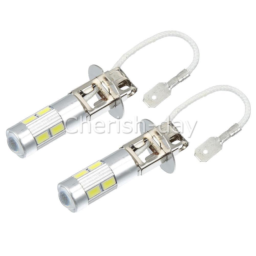 2PCS H3 LED HEADLIGHT FOG DRIVING LIGHT BULBS CAR LAMP GLOBES 6000K ...