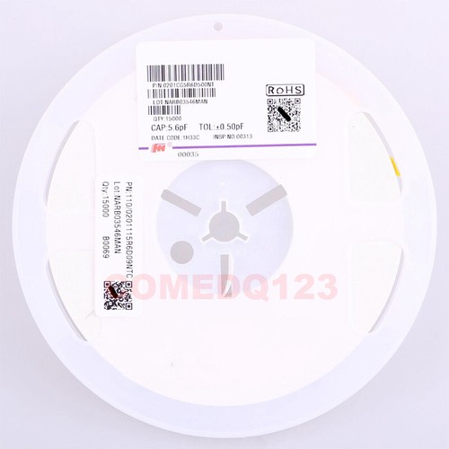 15000PCS/Reel 0201 5.6pF 50V NPO/C0G ±0.5pF 0201CG5R6D500NT FH ...