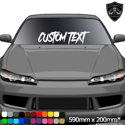 Custom Text Large Window Sticker Decal Vinyl Car Van Windscreen Drift ...