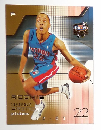 Detroit Pistons 2002-03 NBA Hoops Stars Tayshaun Prince #194 Rookie RC ...