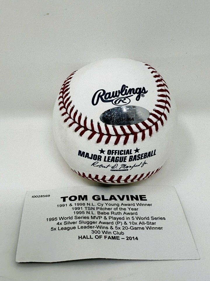 TOM GLAVINE Autographed Baseball with Certificate Of Authenticity | eBay