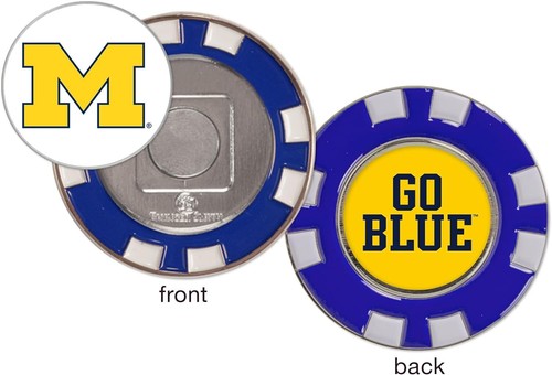 Michigan Wolverines Golf Ball Marker Poker Chip Golf Ball Marker | eBay