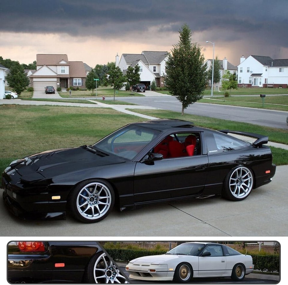 For 1989-1994 Nissan 240SX S13 Smoked Amber LED Front Side Marker ...