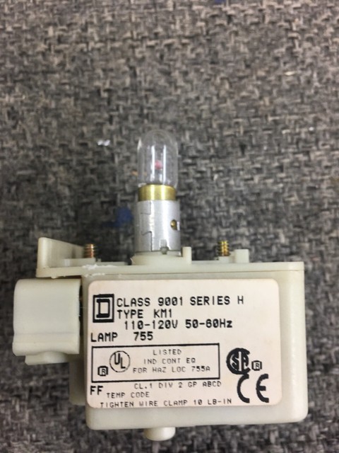 Square D 9001KM1 Green Illuminated Indicator 9001 Km1 Metal for sale ...