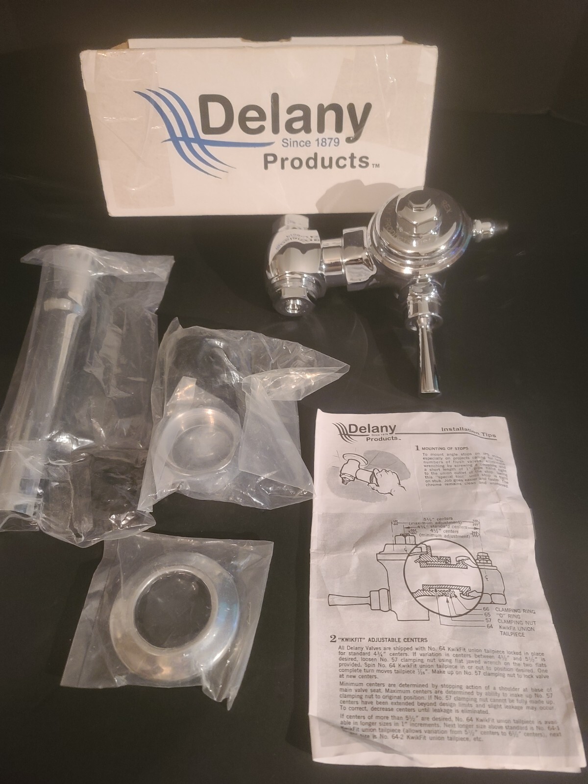 Exposed Rex Water Closet Flush Valve LH 1-1/4" Inlet w/o Spud Nut/Spud ...