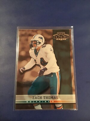 2001 Playoff Honors #8 ZACH THOMAS Miami Dolphins Nice Card! | eBay