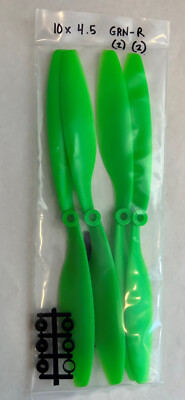 Prop Set for Quadcopter Drone 10x4.5 Green Plastic 4 propellers w/ hub ...