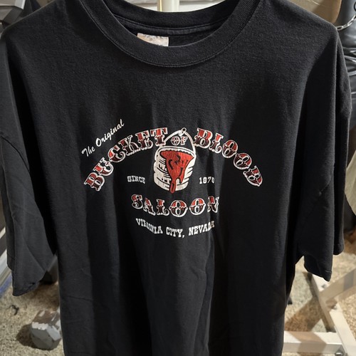 Vintage Vtg 80's Bucket of Blood Saloon Tee Shirt Virginia City Nevada ...