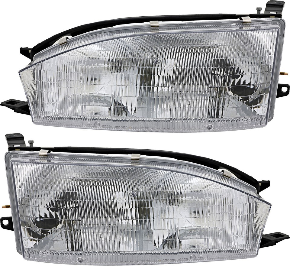 For 1992-1994 Toyota Camry Headlight Halogen Set Driver and Passenger ...