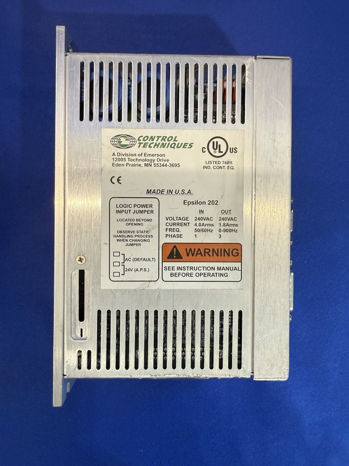 Control Techniques Ei-202-00-000 Epsilon Servo Motor Drive - Powers On ...