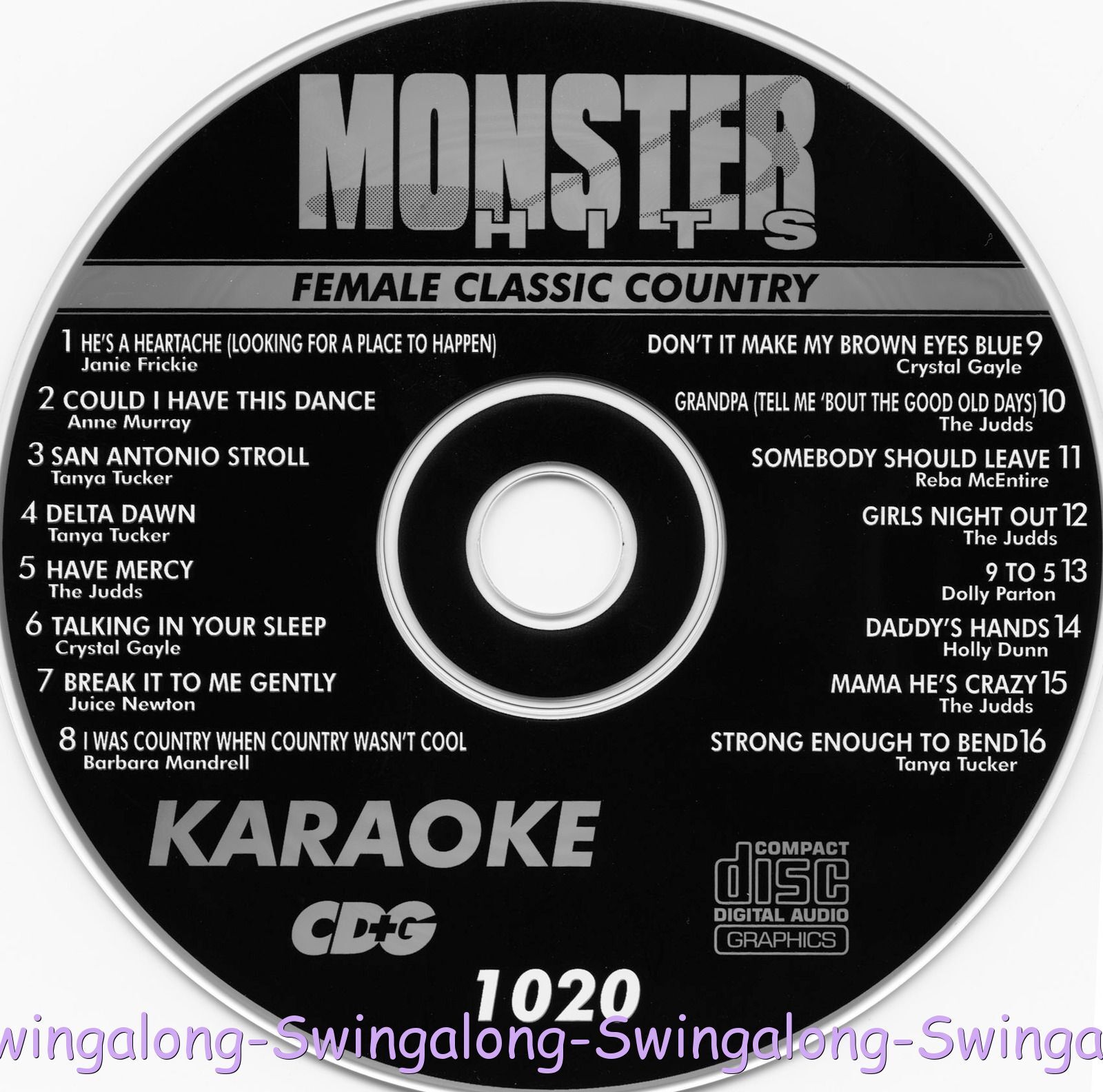 Female Classic Country Monster Hits Karaoke CD+G 1020 Tanya Tucker ...