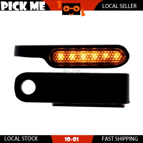 1 Pair Motorcycle Micro Mini 6 LED Amber Light Lump Turn Signal ...