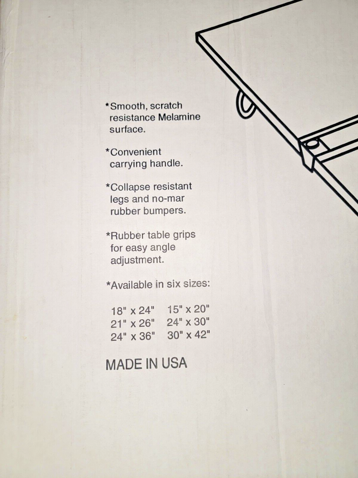 Vintage MAYLINE ProKit Portable DRAFTING TABLE w/ Straight Edge Rulers ...