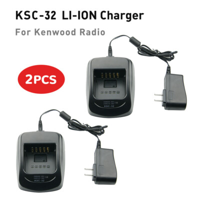 2PC KSC-32 Rapid Charger For KENWOOD TK5210 TK5310 TK5410 NX5200 NX5300 ...