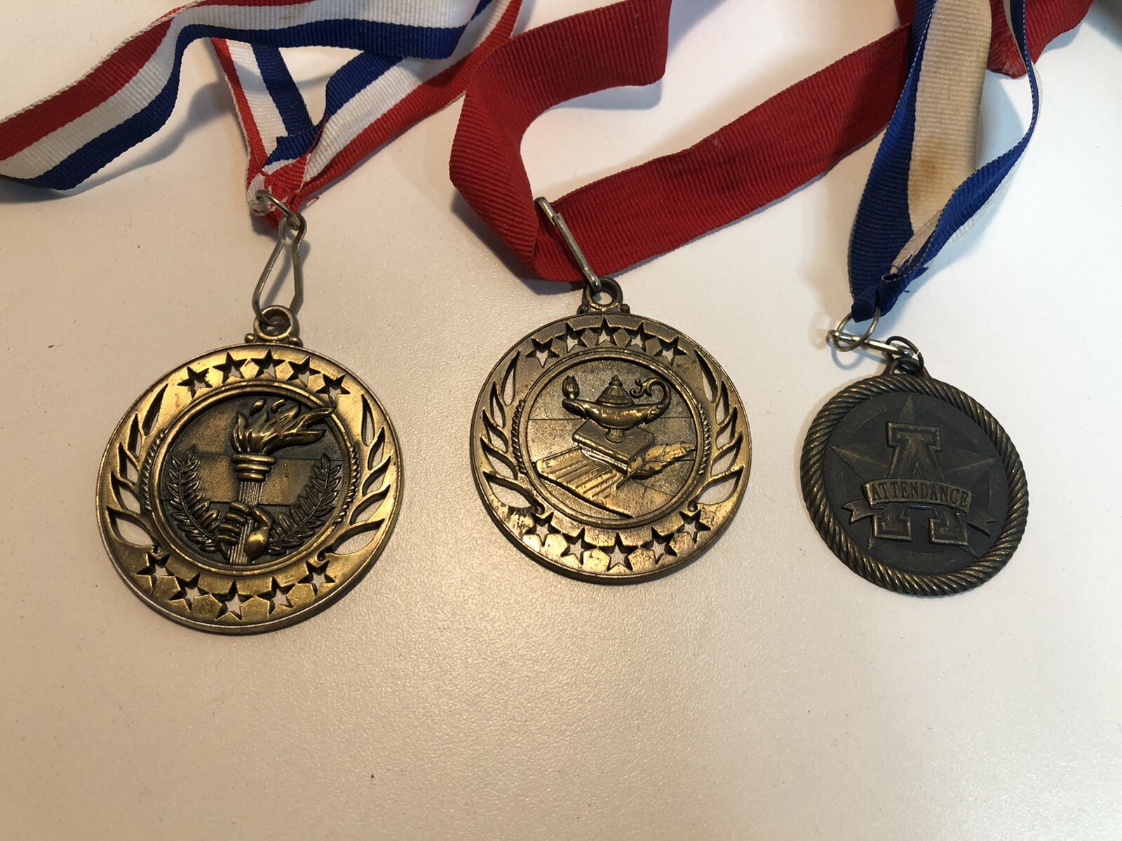 2 Elementary School Academic Excellence Medals Math Attendance High ...