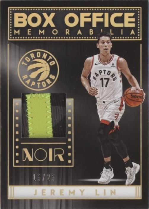 2018-19 Panini Noir - Box Office Memorabilia Jeremy Lin #BX-JLN Prime ...