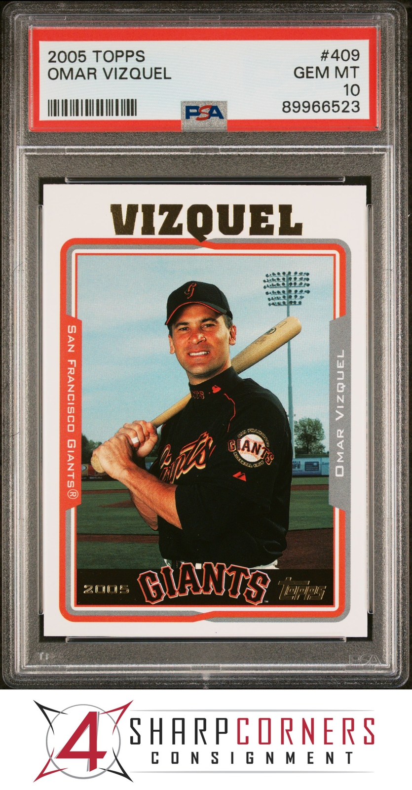 2005 TOPPS #409 OMAR VIZQUEL GIANTS PSA 10 B4038962-523 | eBay