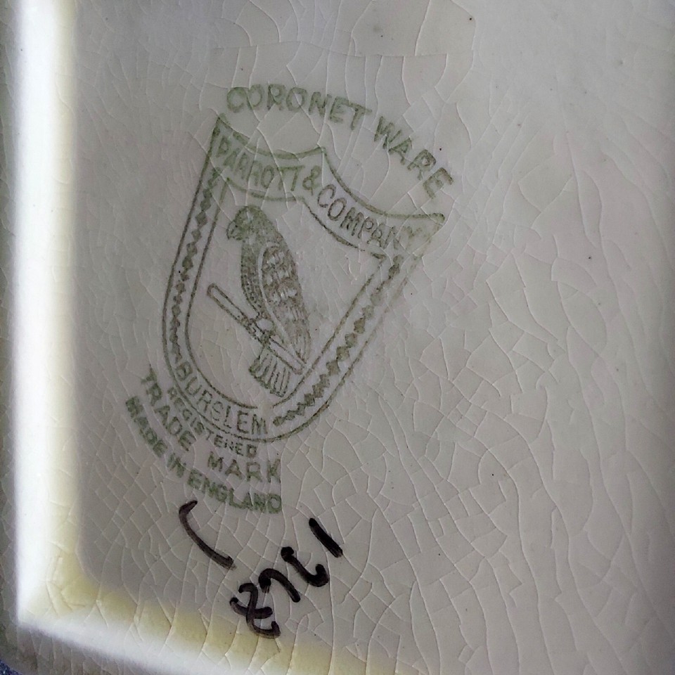 Vintage Deco 1930s Coronet Ware Parrott & Company Burslem England Sugar ...