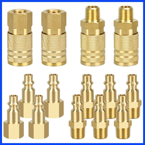 14 Pcs Air Compressor Fittings Set 1/4" NPT Quick Connect Air Coupler ...