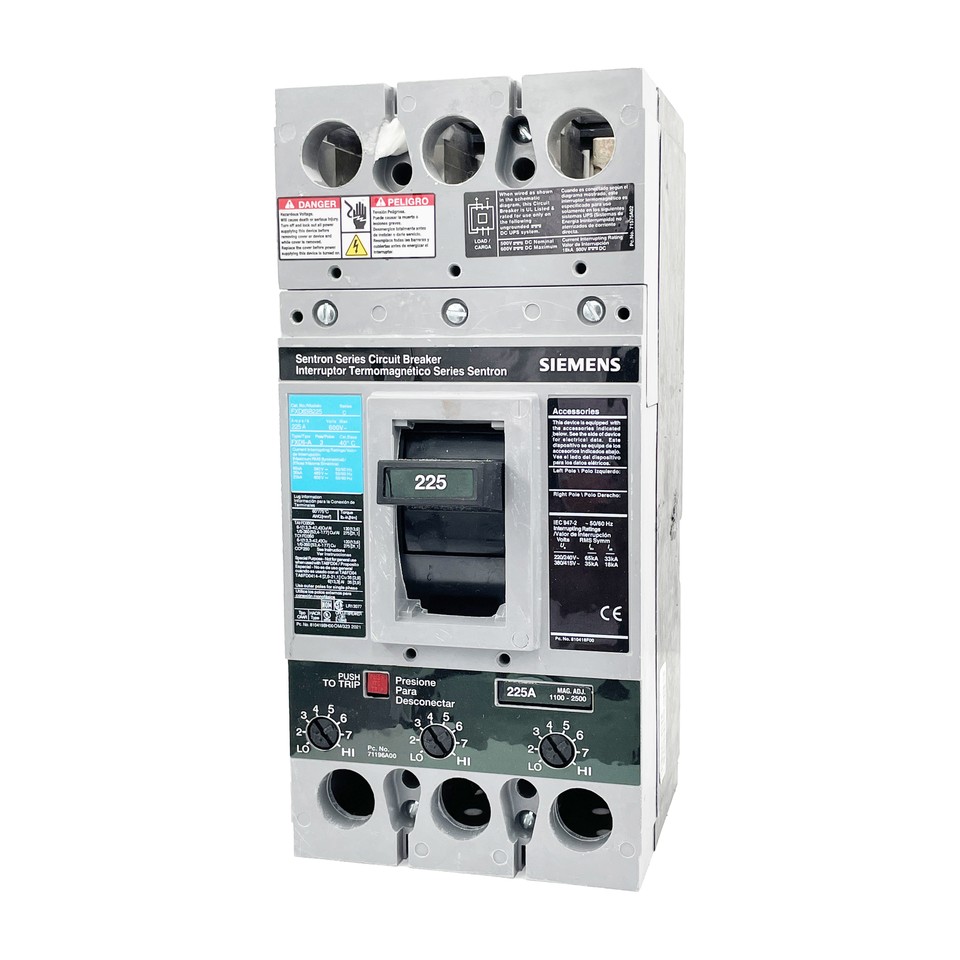 NIB - Siemens - FXD63B225 - Molded Case Circuit Breaker - 225A, 3 ...