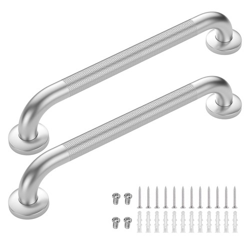 2Pack 18in Stainless Steel Anti Slip Grab Bars For Bathtub Shower Saft ...