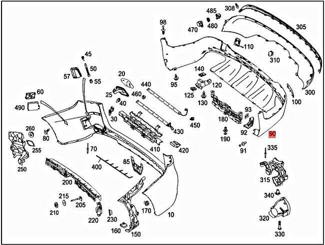 Genuine Mercedes-Benz Lower Trim Panel 2538851825 OEM for sale online ...