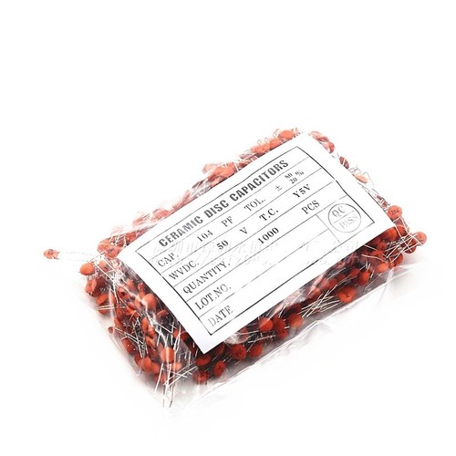 500pcs Ceramic Disc Capacitors 50V 100nF 0.1uF 104pF | eBay