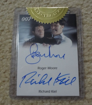 2009 Rittenhouse James Bond 007 Roger Moore & Richard Kiel Dual ...