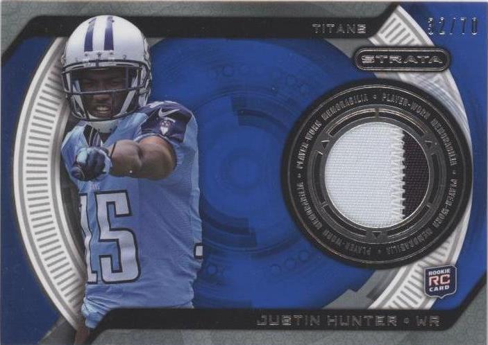 2013 Topps Strata - Relics Justin Hunter #SR-JH Blue /70 (MEM, RC) for ...