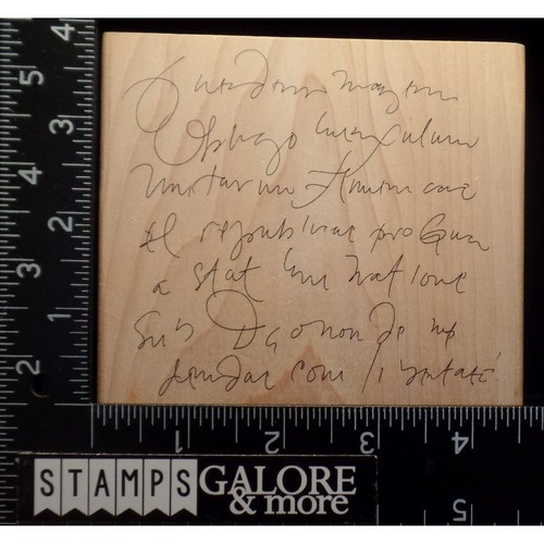 A Stamp in The Hand Rubber Stamps HANDWRITING SCRIPT WORDS LETTER ...