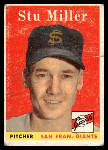 1958 Topps Stu Miller #111 San Francisco Giants Baseball Card | eBay