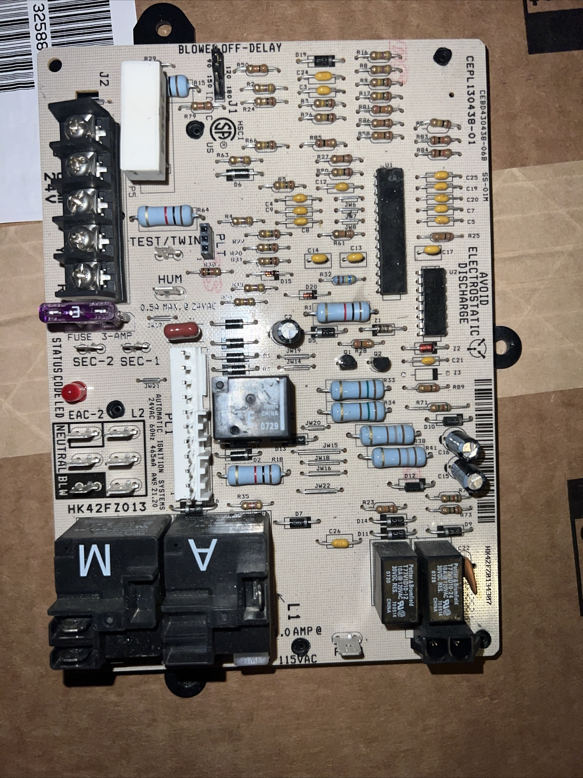 HK42FZ013 Carrier Bryant Cepl130438 Furnace Control Board 662442554772 ...