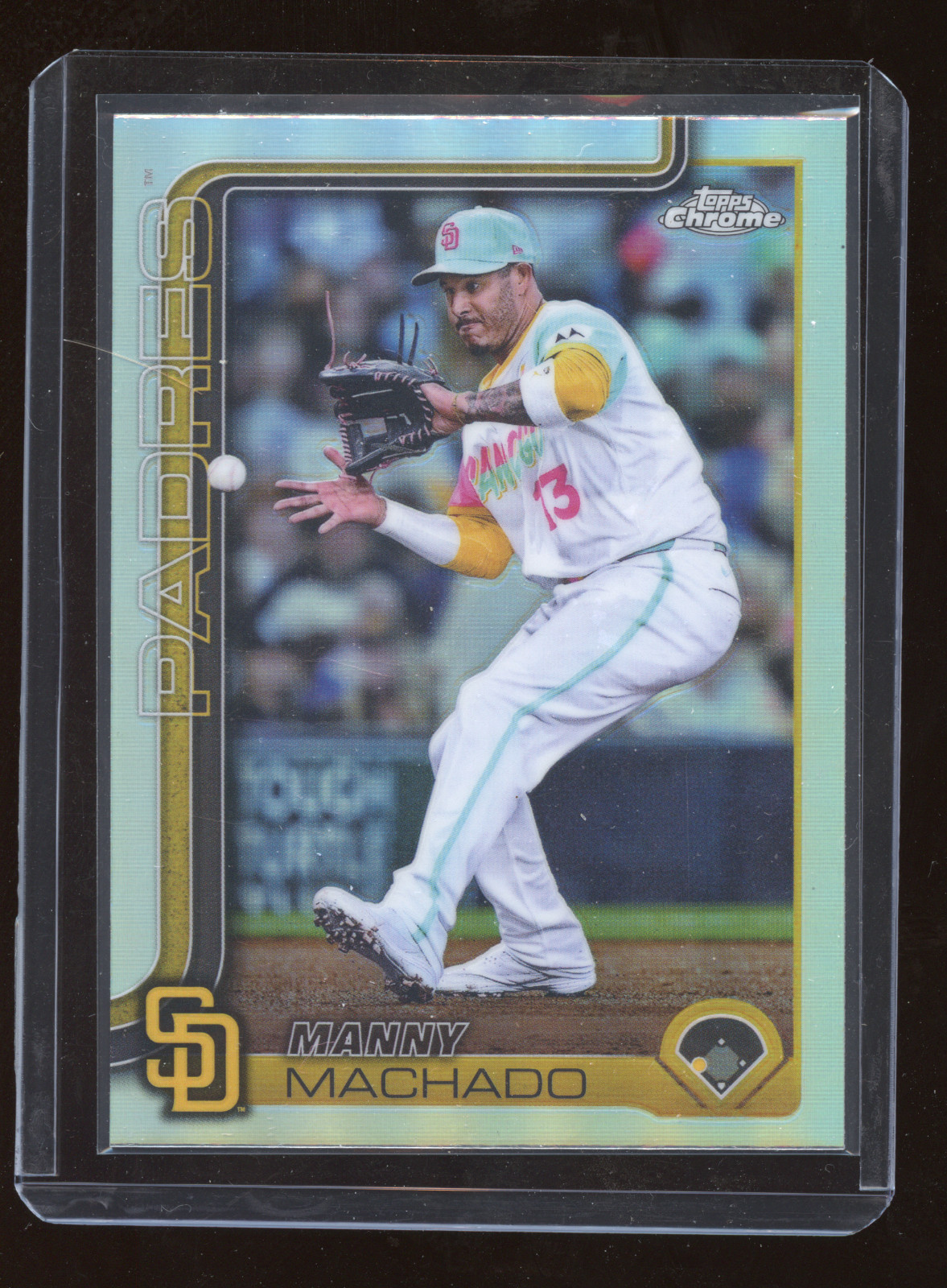 2025 Topps Chrome - MANNY MACHADO - Holo Silver Refractor #53 San Diego ...