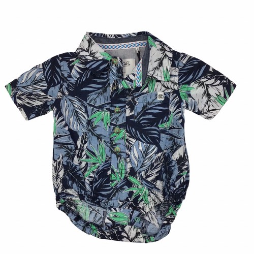 Sovereign Code Blue Floral Shirt Short Sleeve Button Up Baby Boys 3M ...