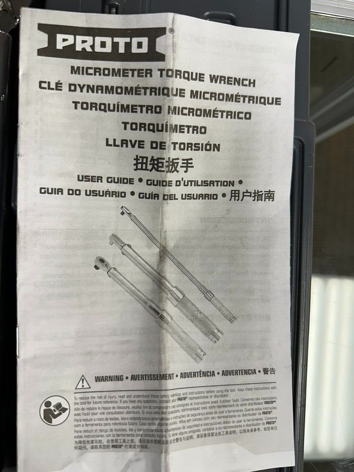 PRONTO MICROMETER TORQUE WRENCH J6012C | eBay