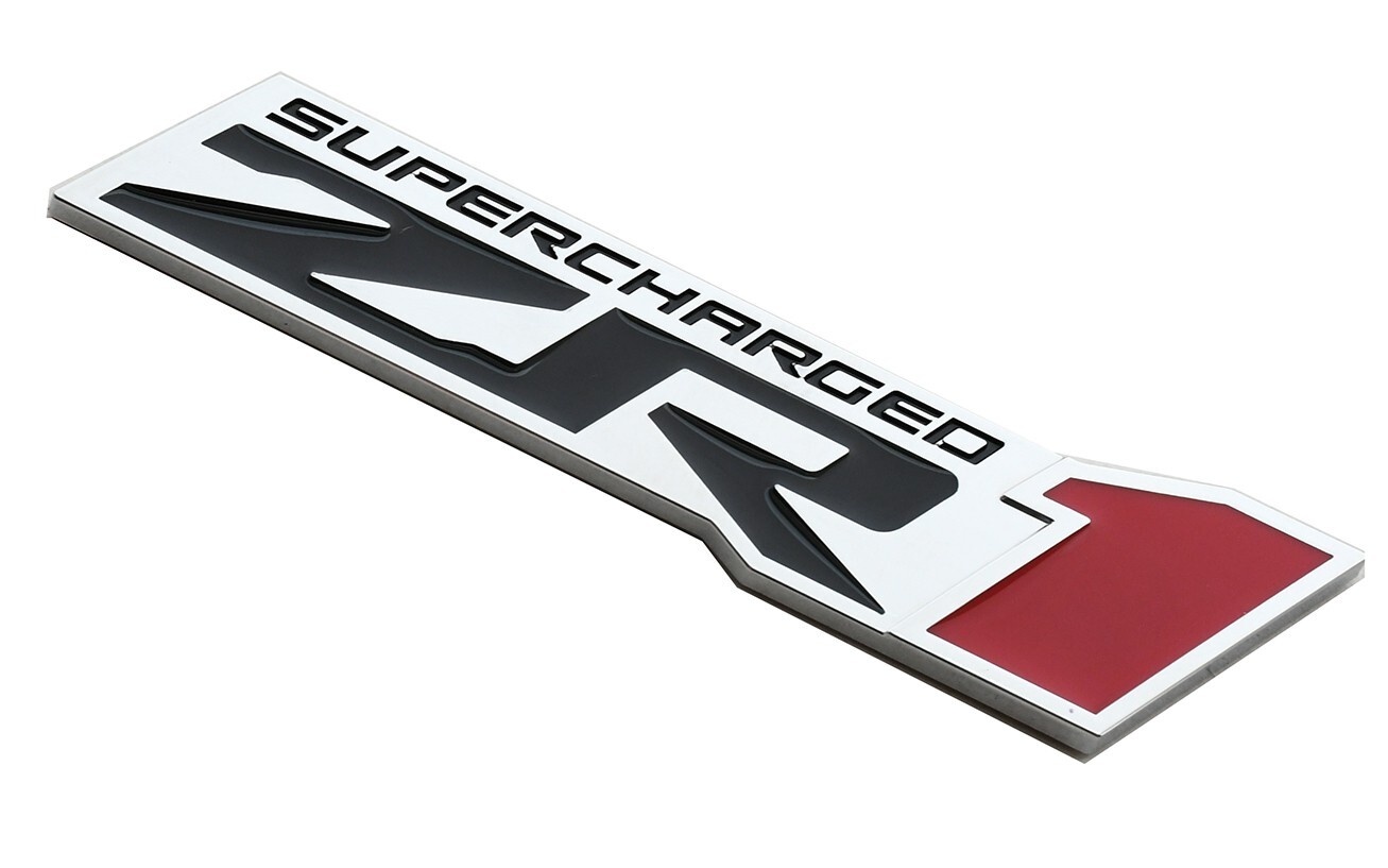 Corvette ZR1 Emblems Badge Fender Stickers Supercharged | Chrome Red ...