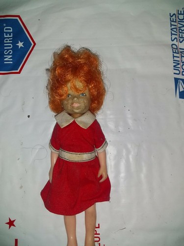 Doll Orphan Annie Little 1982 Vintage 6” Toy Red Hair Red Dress ...