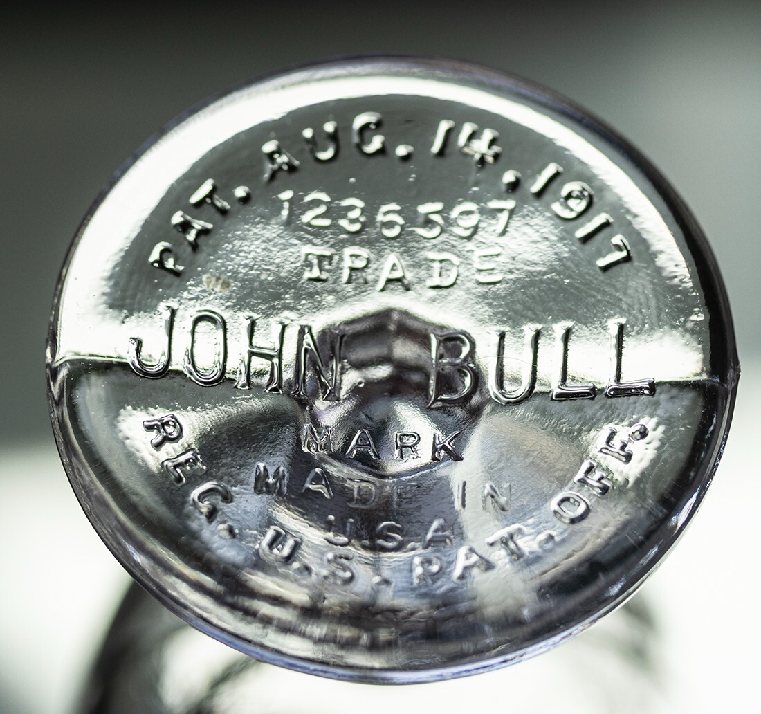 1917 John Bull Light Purple Glass Optical Eye Wash Cup USA Patent ...