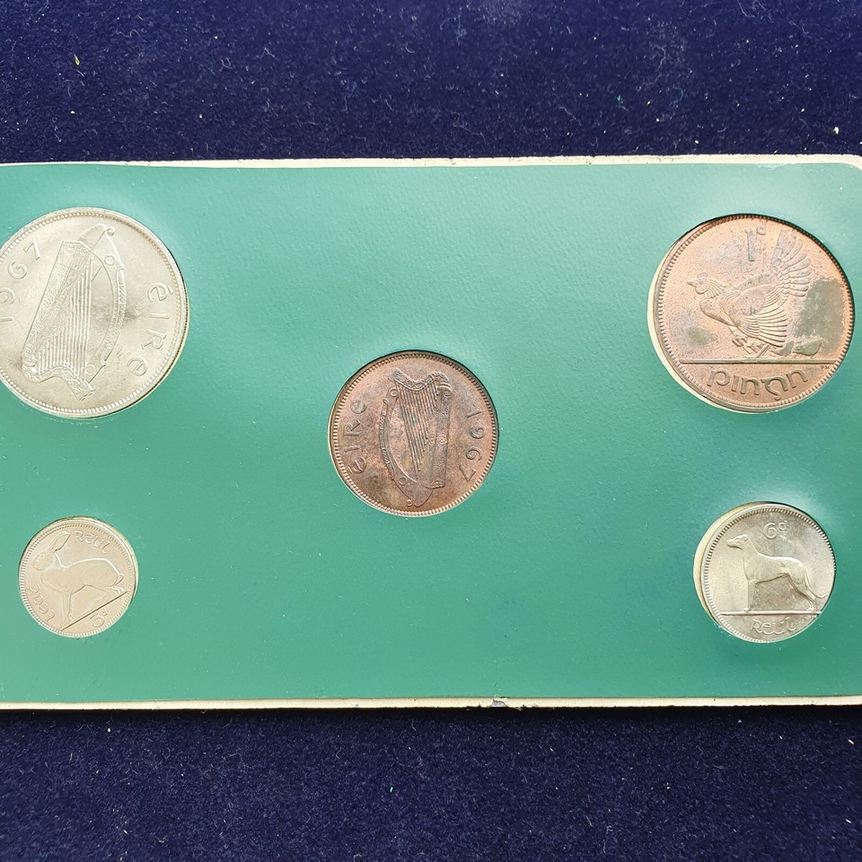 IRELAND IRISH EIRE 5 COINS SET 1967 VERY RARE SCARCE | eBay