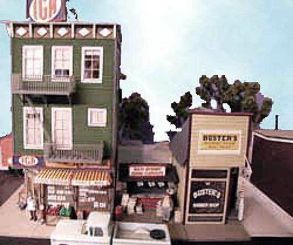 Bar Mills Scale Model Works 982 HO Scale Booty Corner with IGA Corner ...