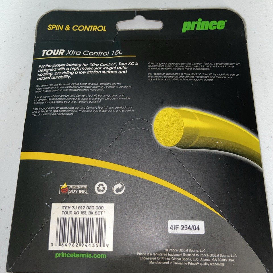 Prince Tour Xtra Control Tennis Strings 15L 1.35mm 40ft Gauge Piwer ...