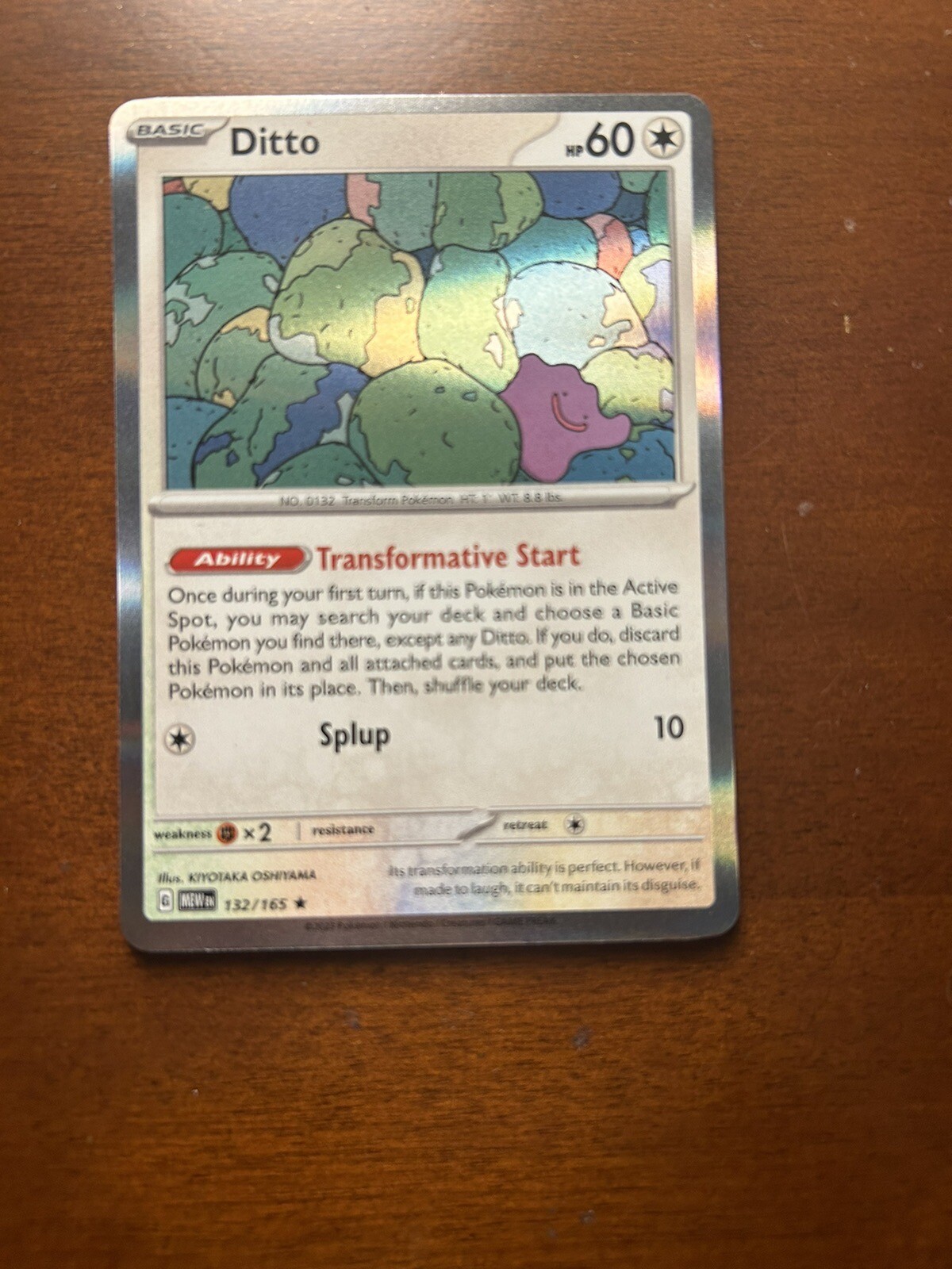 Ditto Holo 132/165 Pokemon 151 Pokemon Card | eBay